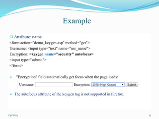 New Form Element in HTML5 | PPT