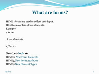 New Form Element in HTML5 | PPT