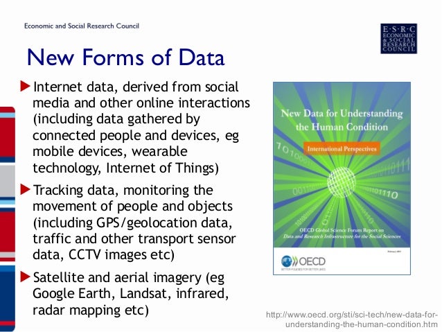 New Forms of Data for e-Research