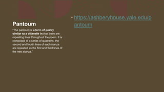 New forms of poetry - 2 | PPTX