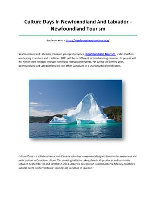 Newfoundland tourism | PDF