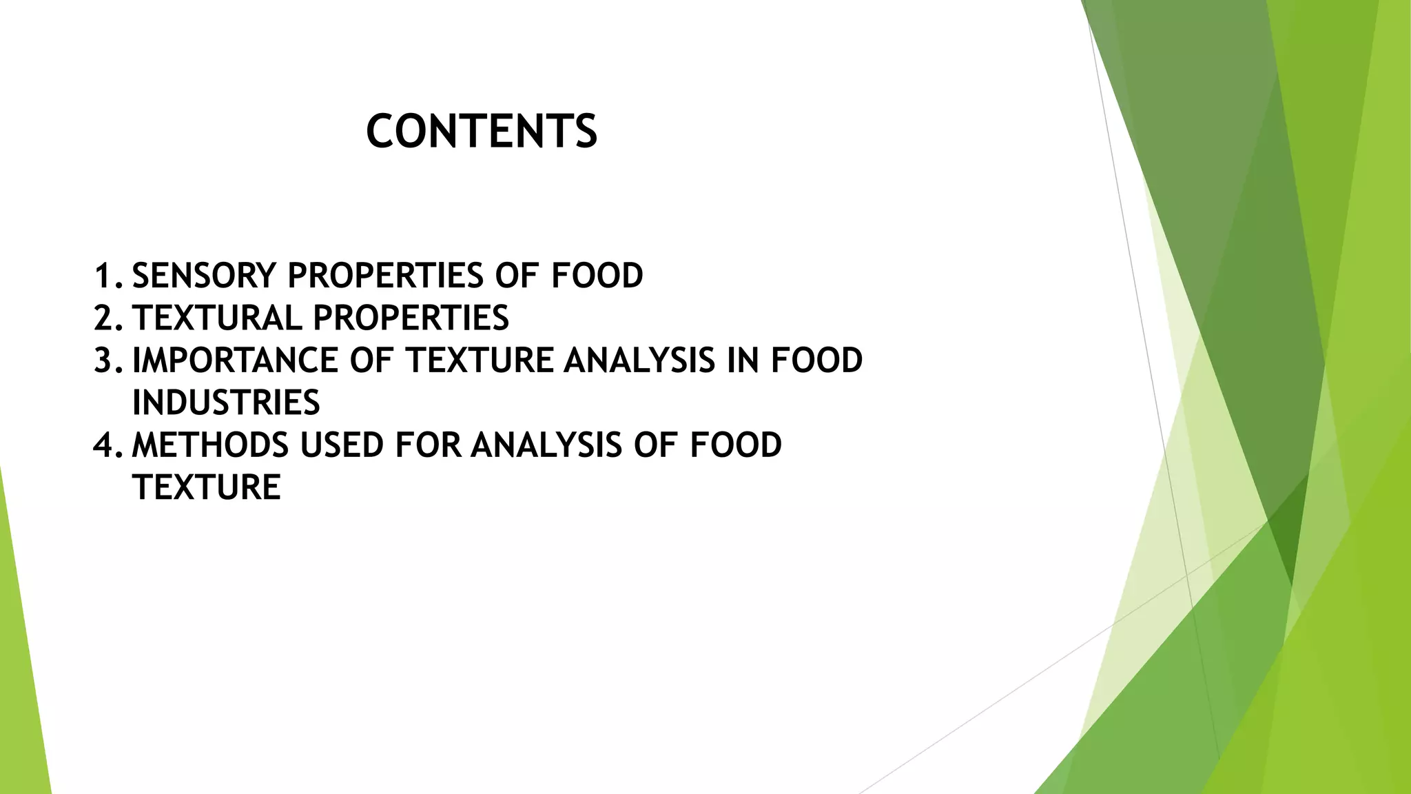 texture measurement in food industry | PPTX