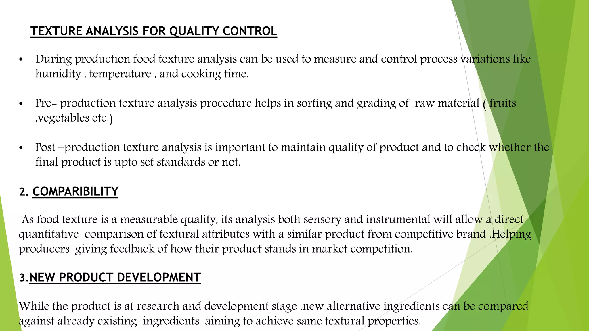 texture measurement in food industry | PPTX