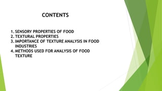 texture measurement in food industry | PPTX