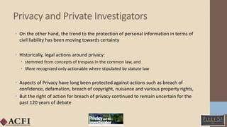 New and Newer Privacy Torts: Public Disclosure and the Next Frontier. | PPT