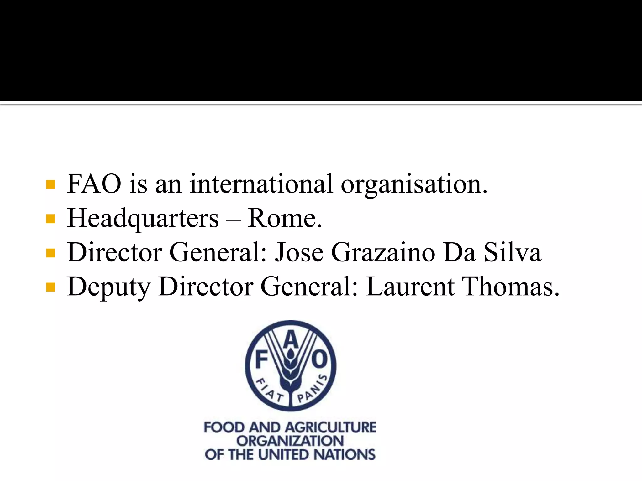 World Health Organization & Food and Agricultural Organization | PPTX