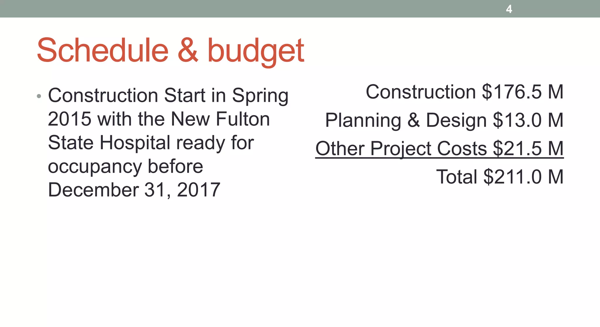 New fulton state hospital presentation to mental health commission | PPTX