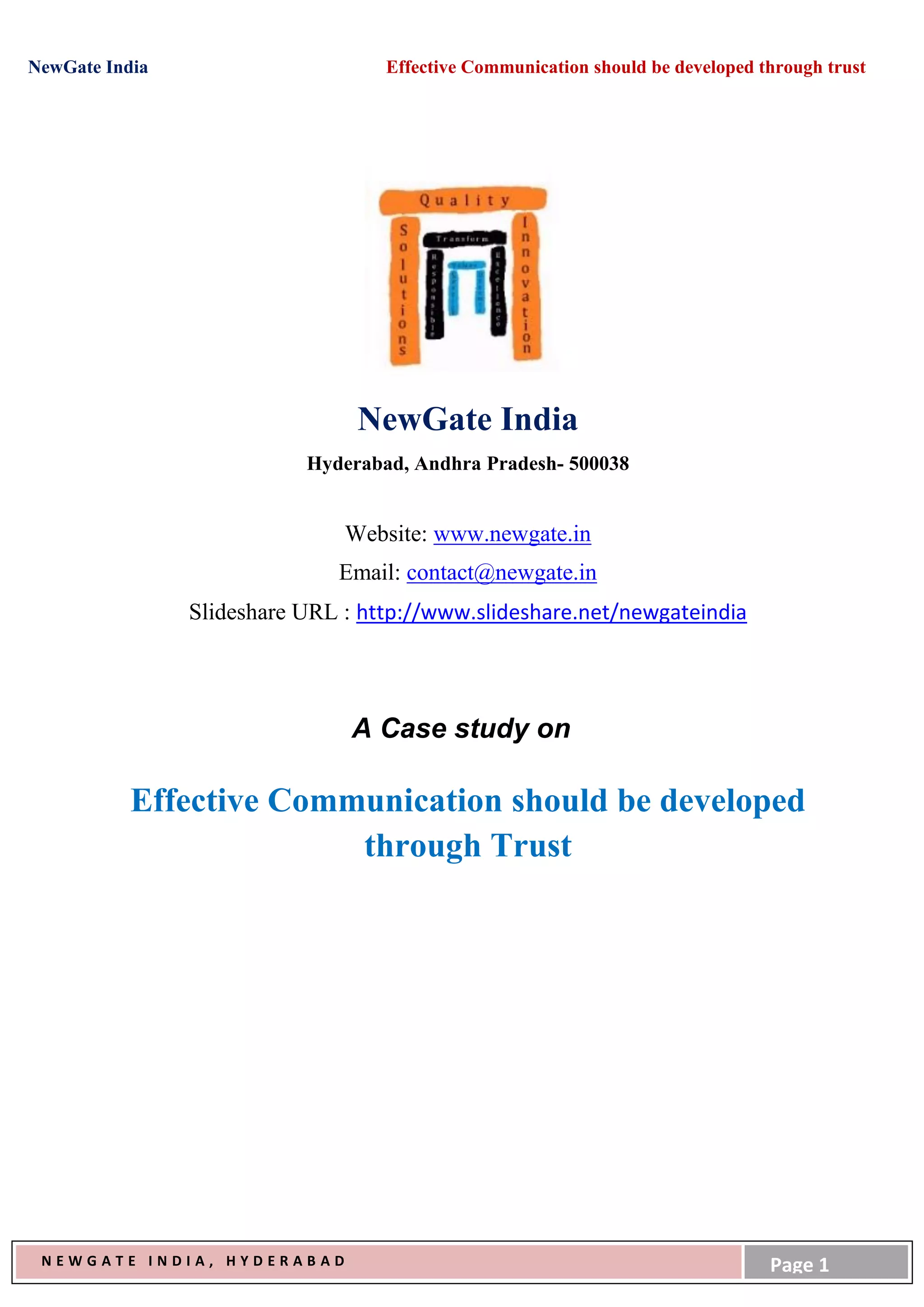 Case study on communications | PDF