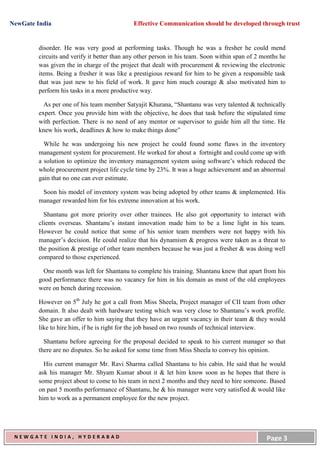 Case study on communications | PDF