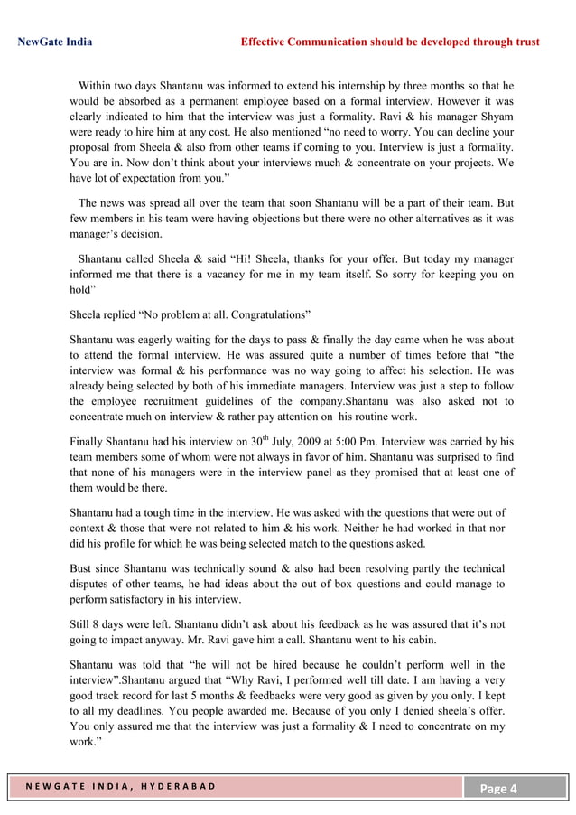 Case study on communications | PDF