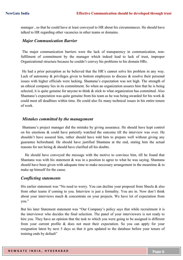 Case study on communications | PDF