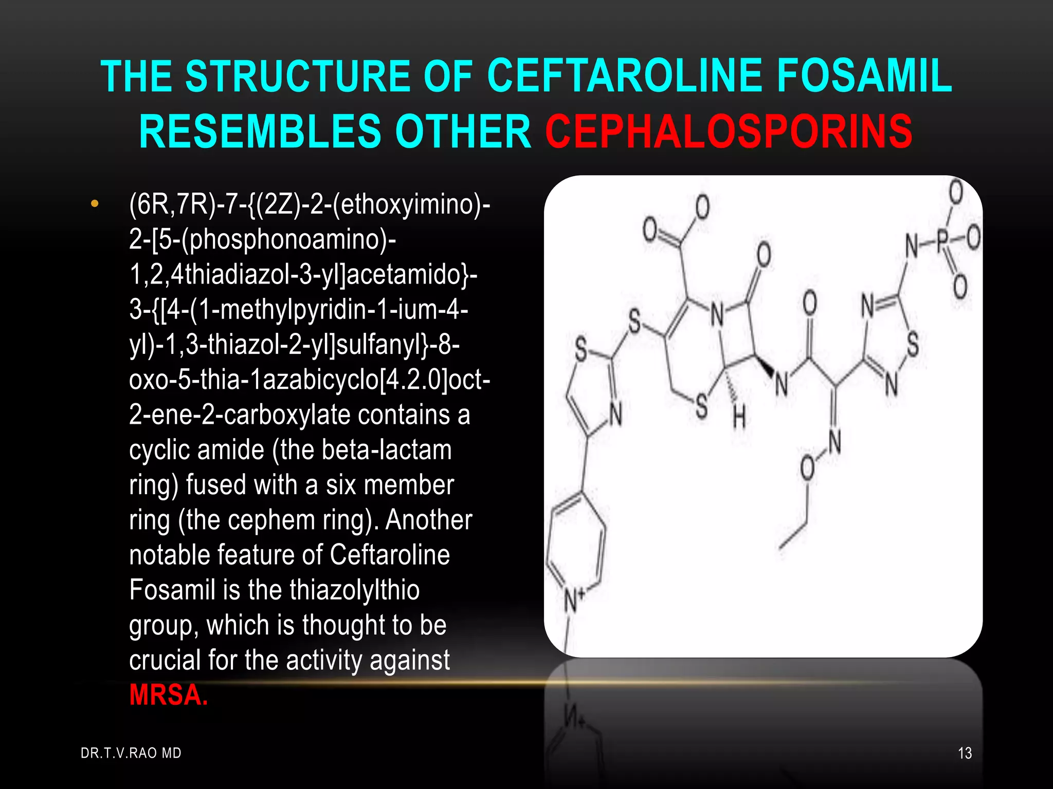 New generation cephalosporins 5th generation Cephalosporins | PPTX