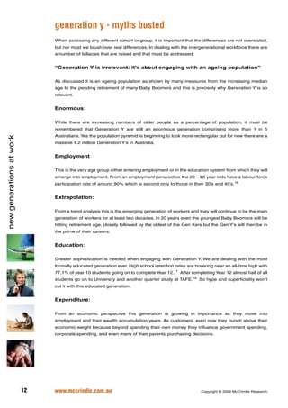 Understanding Generation Y: The New generations at work. Attracting ...