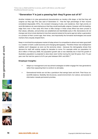 Understanding Generation Y: The New generations at work. Attracting ...