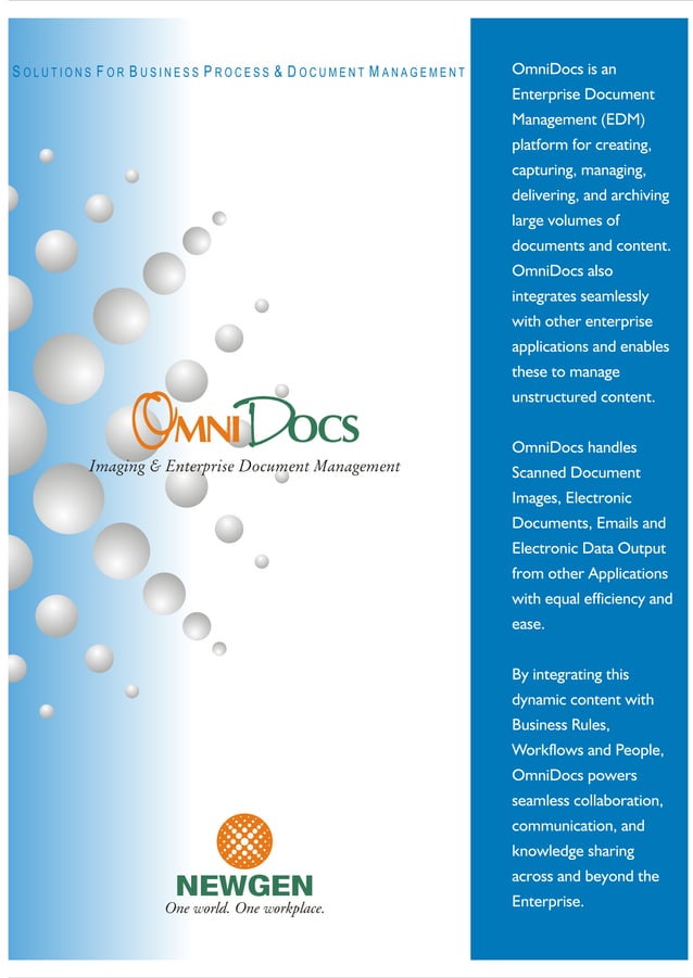 Newgen Omni Docs Brochure | PPT
