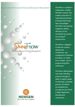 Newgen Omni Flow Brochure | PDF