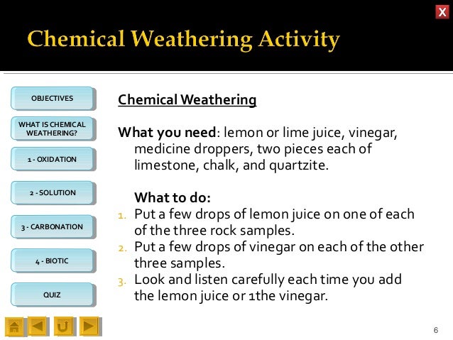 Chemical Weathering Oxidation Diagram