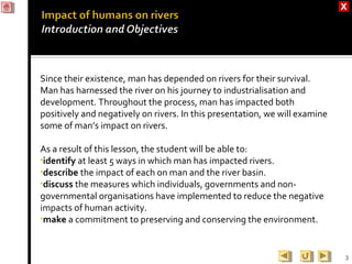 Geography M2 Human Impact on Rivers | PPT
