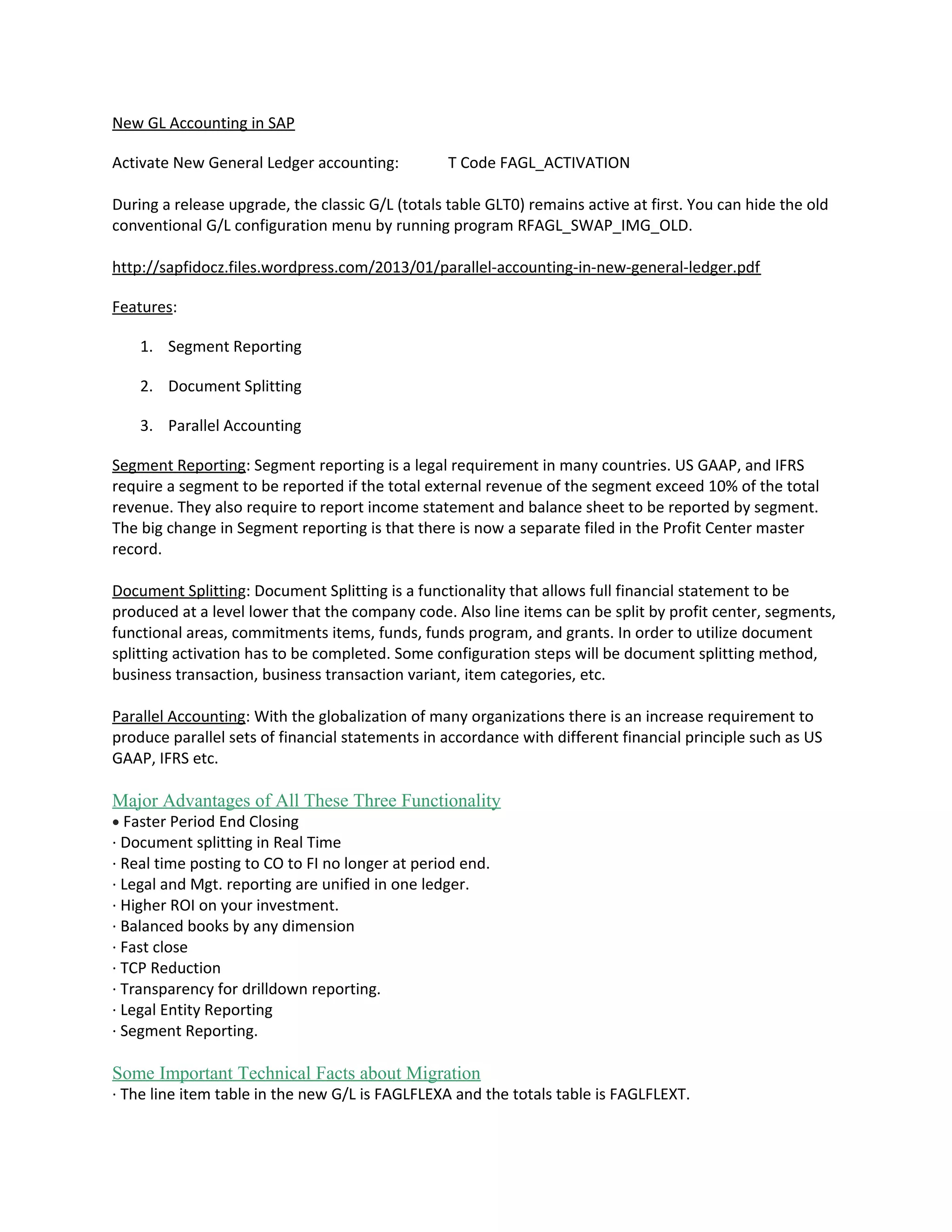 New GL Accounting sap | DOC