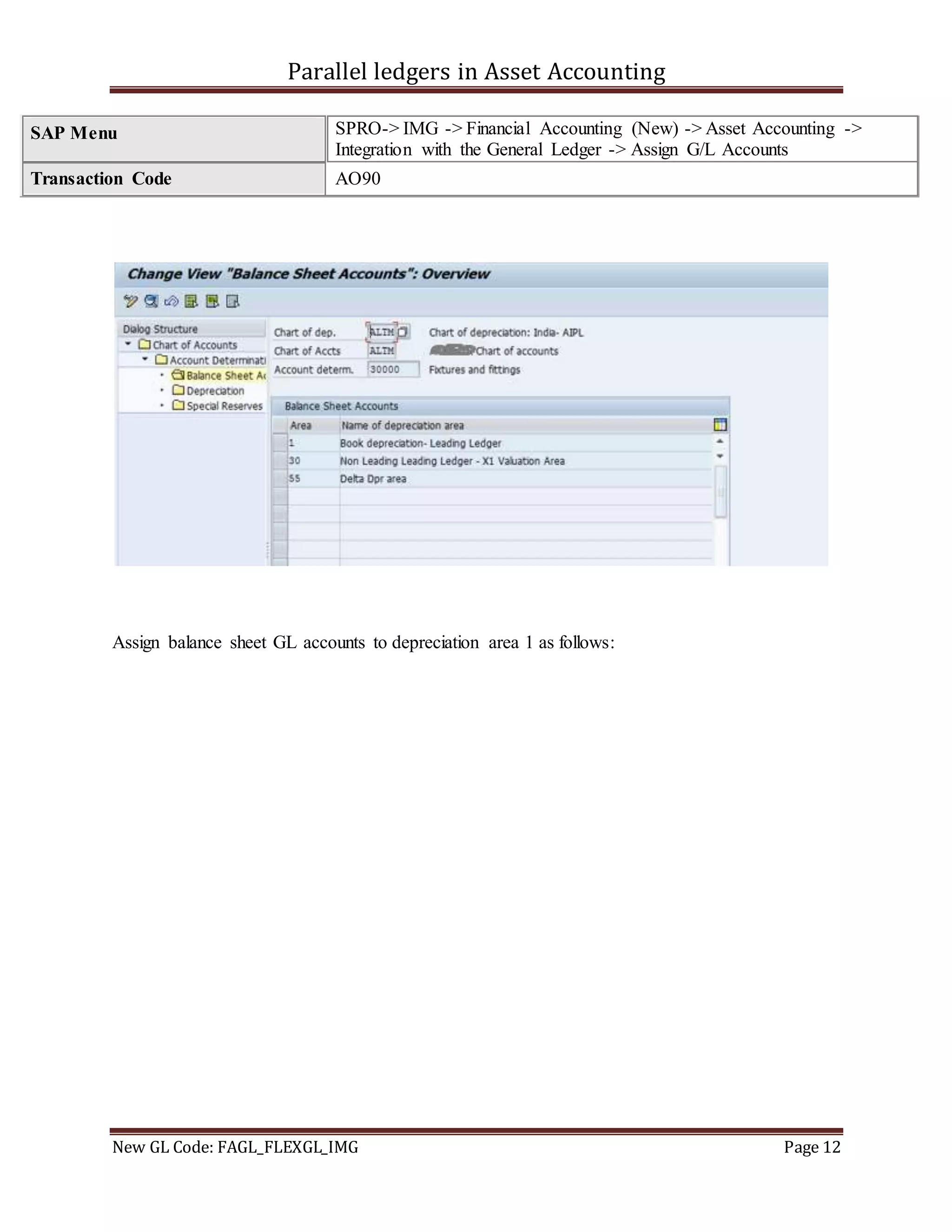 New GL parallel ledgers in asset accounting | DOCX