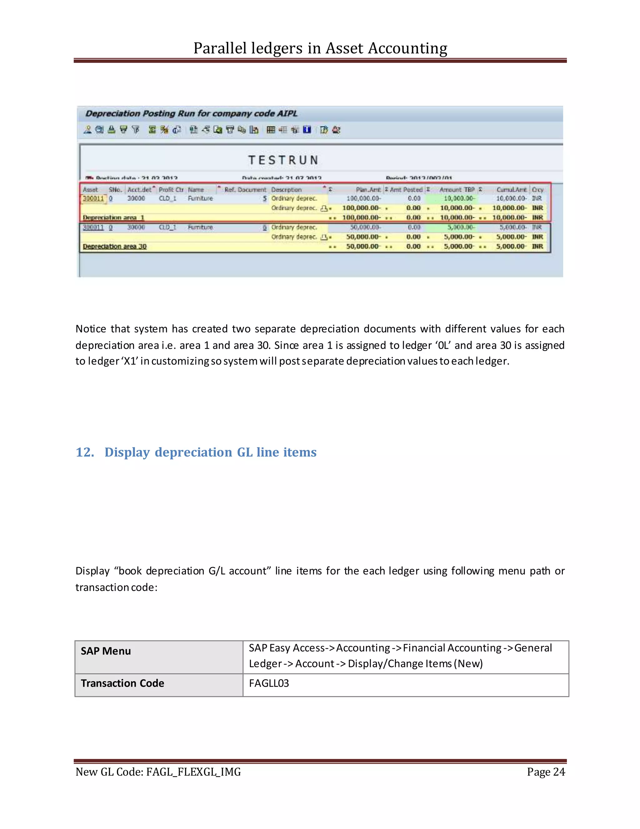 New GL parallel ledgers in asset accounting | DOCX