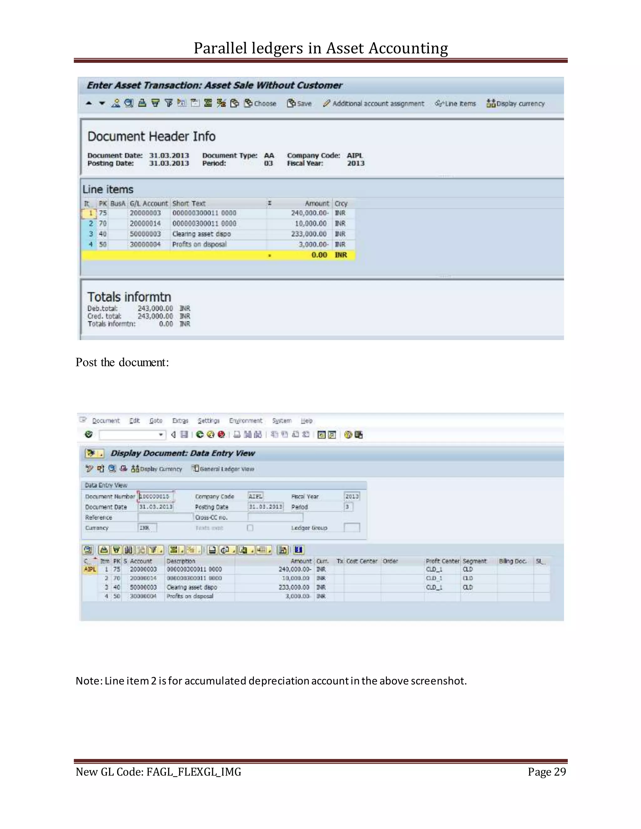New GL parallel ledgers in asset accounting | DOCX
