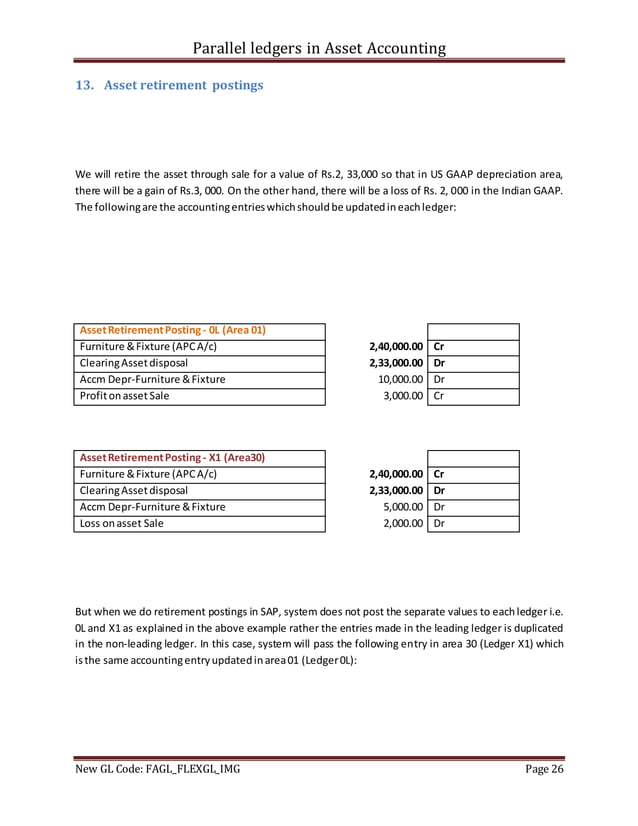 New GL parallel ledgers in asset accounting | DOCX | Stocks and Bonds ...