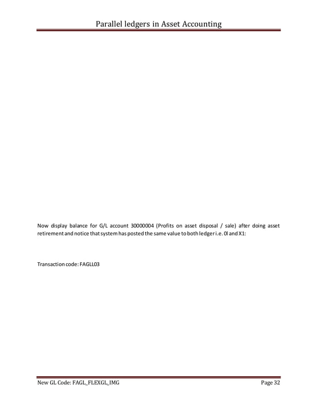 New GL parallel ledgers in asset accounting | DOCX | Stocks and Bonds ...