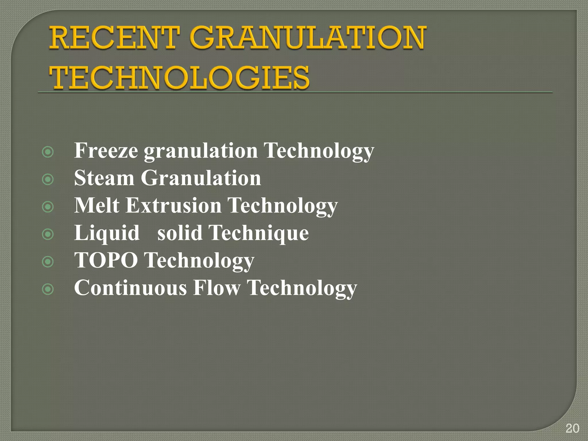 New granulation methods (devilal .kethavath ) | PDF
