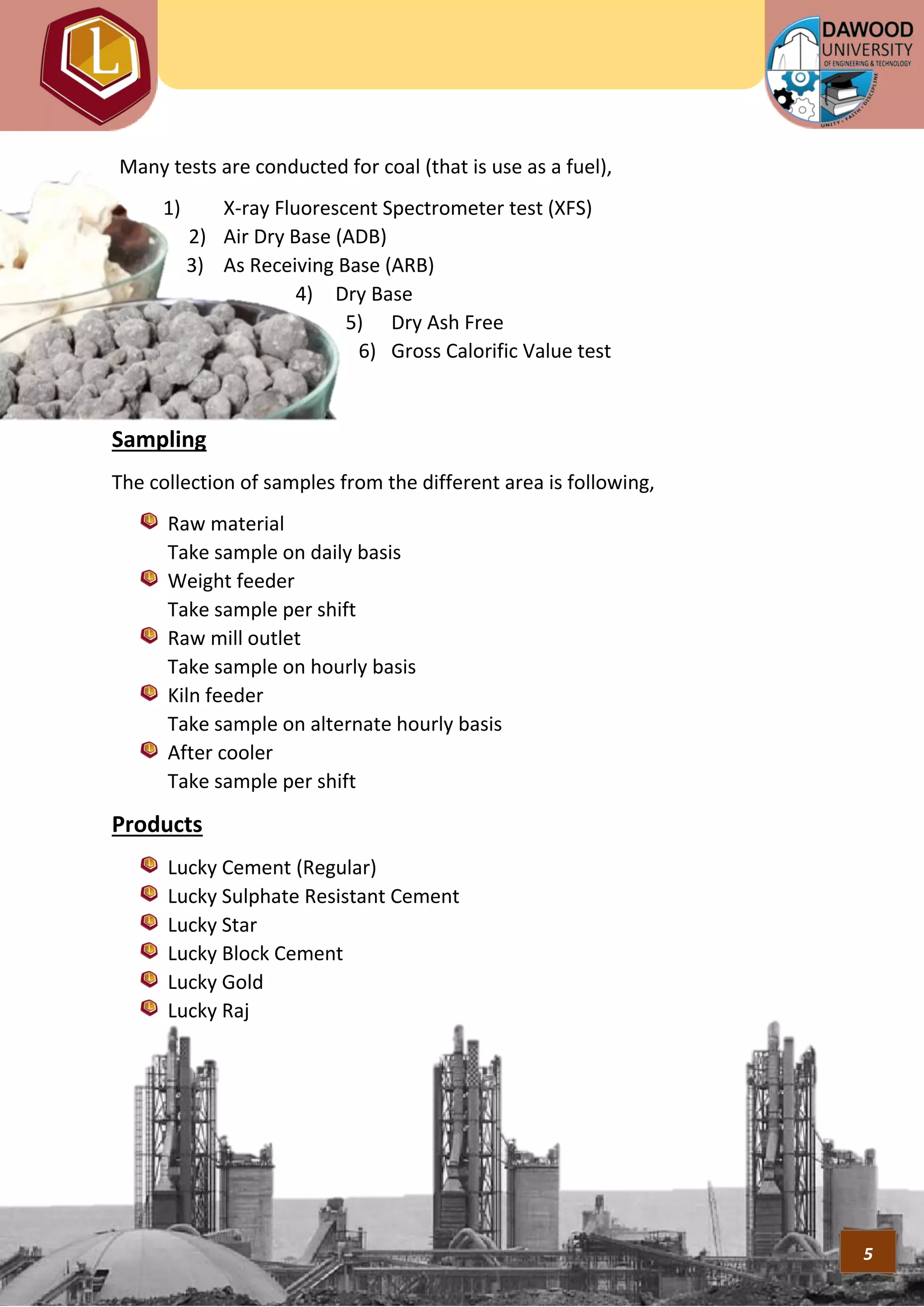 Report of Cement Manufacturing Industry | PDF