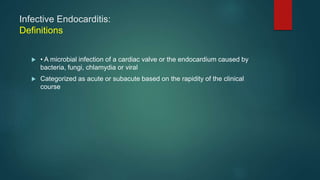 infective endocarditis in children for PEDO 2019 | PPTX