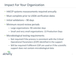 New HACCP Regulations - Plan Now! | PPTX