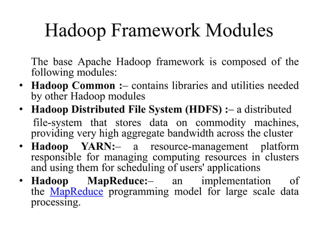 Hadoop And Their Ecosystem ppt | PPTX
