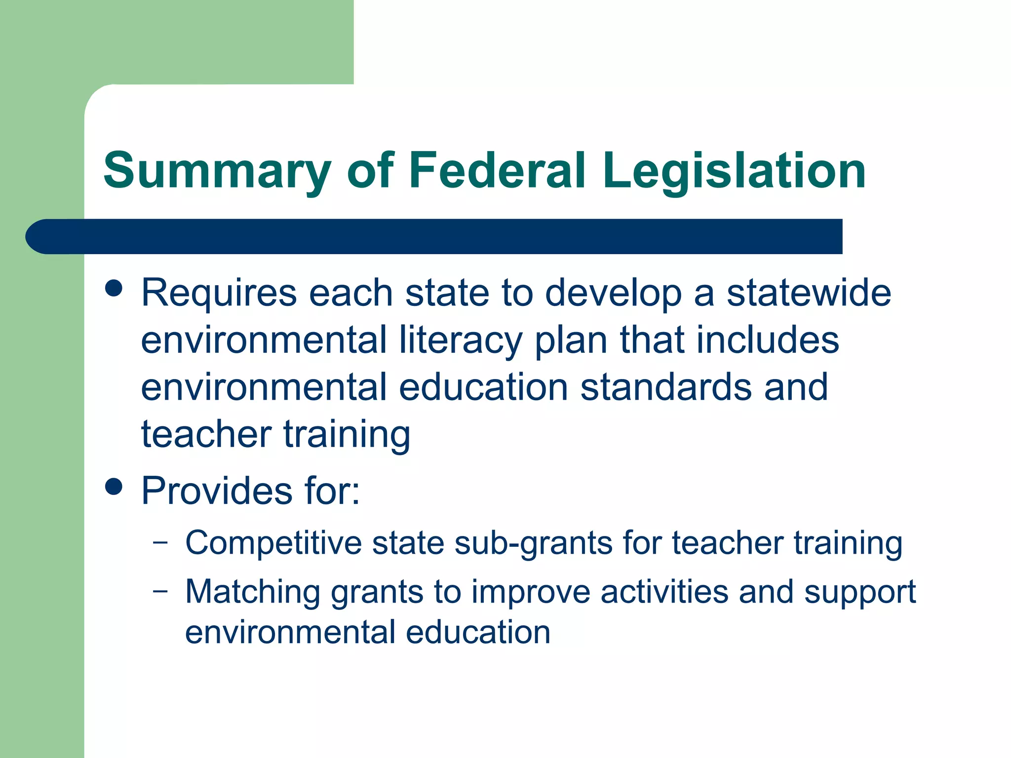 NewHampshireEnvironmentalLiteracyPlan-BOEpresentation2010 | PPT