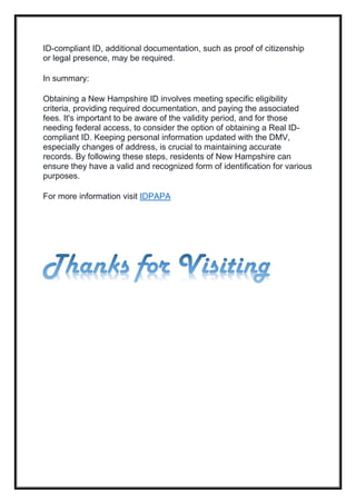 New Hampshire Id | PDF