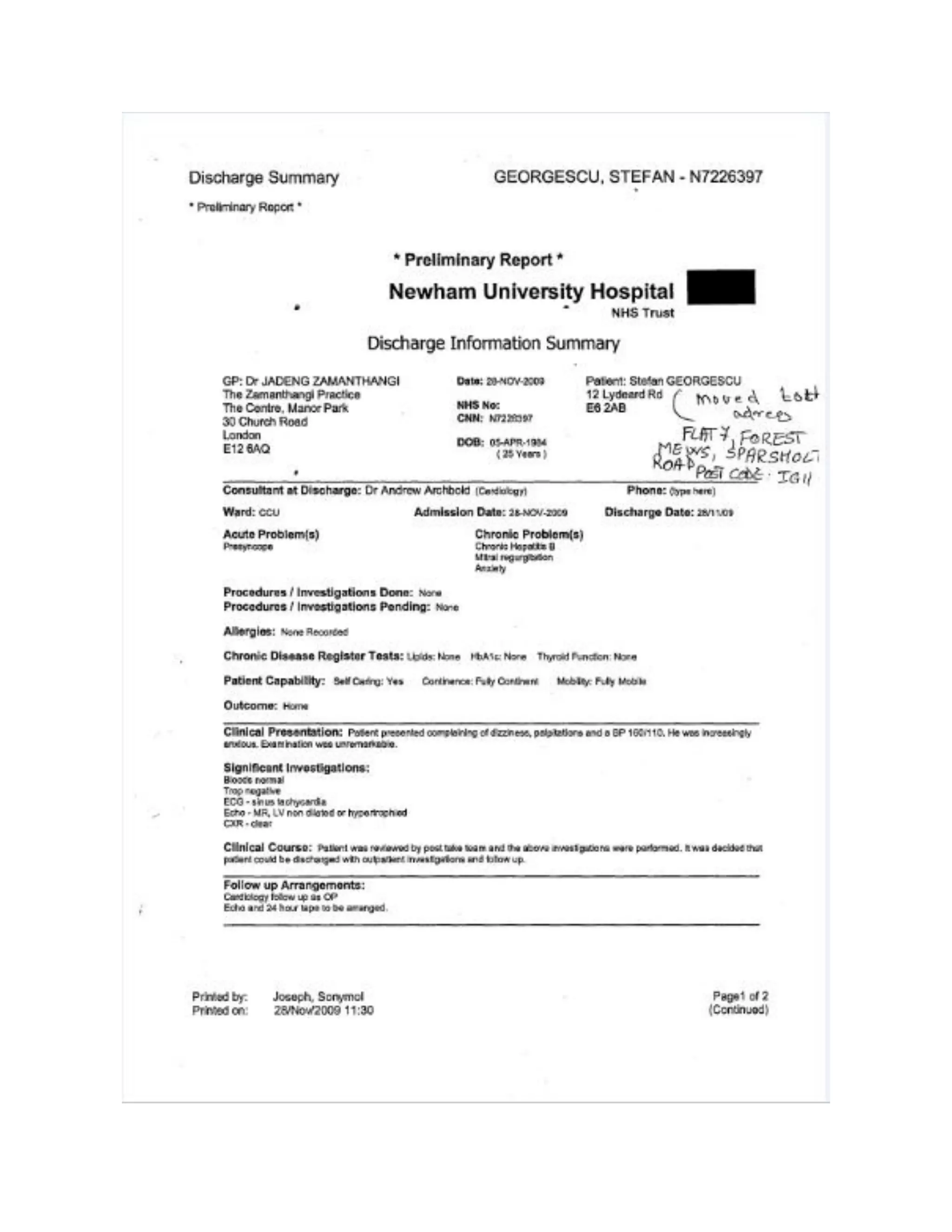 Newhams University Hospital (Preliminary Report) | PDF