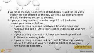 New handicap system | PPT