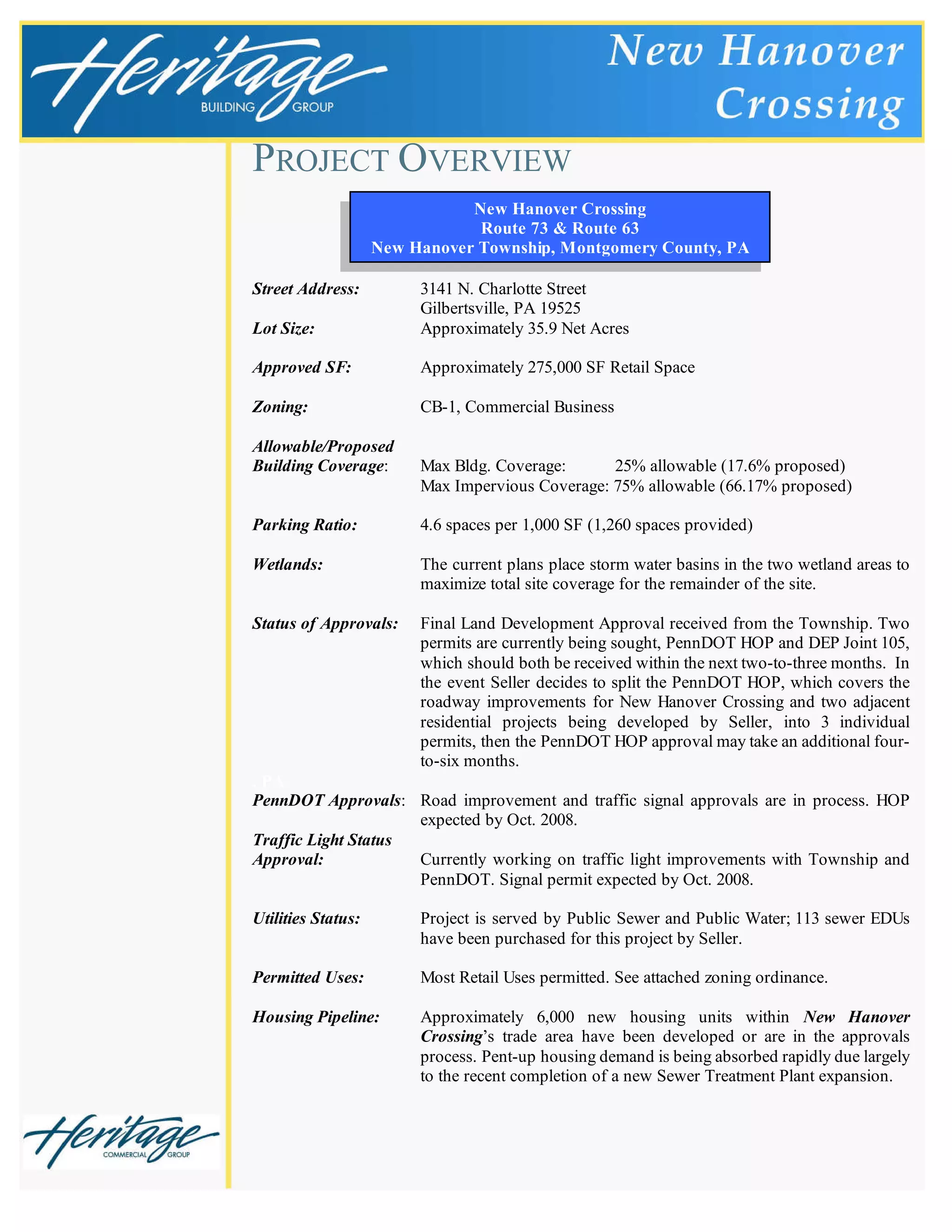 New Hanover Crossing 8 6 08 1 | PDF