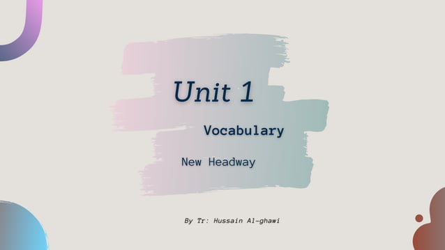 New headway plus - units 1-3 | PDF
