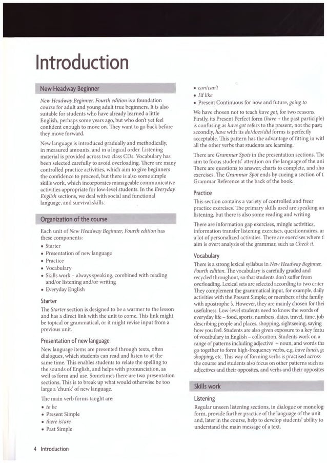 New headway beginner. teacher's book. 4th ed 2011 151p | PDF | Homework ...