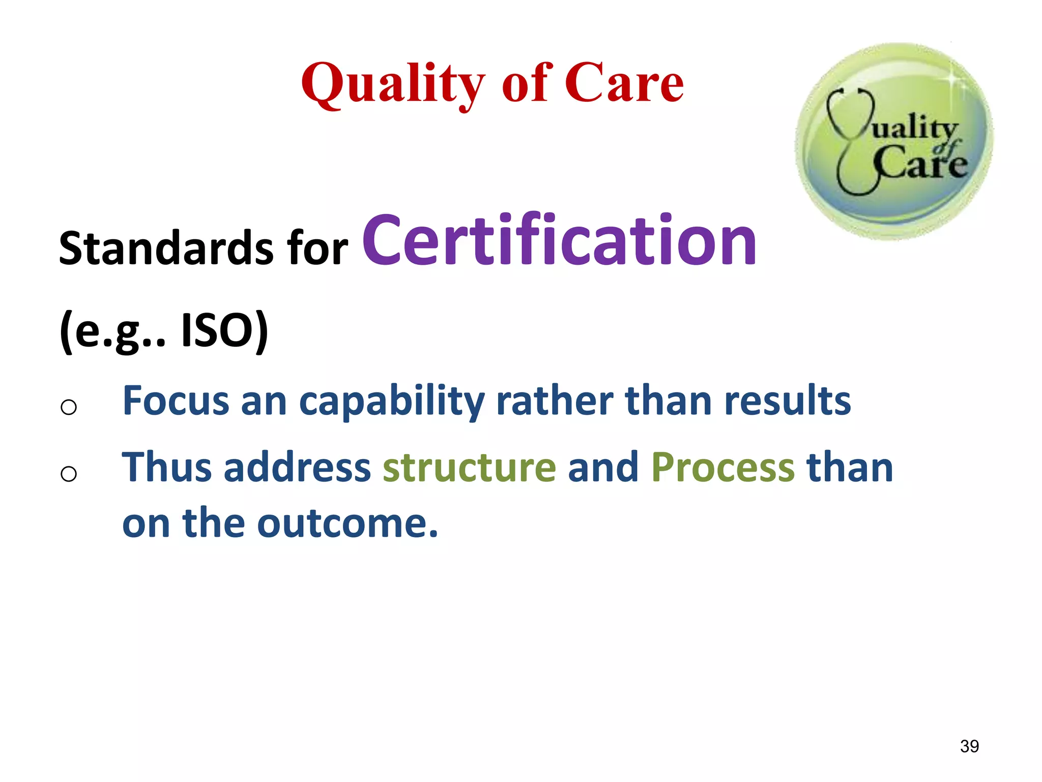 Healthcare Quality: Basic concepts | PPTX