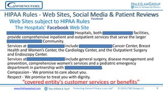 Protecting Patient Privacy: Navigating HIPAA in Digital Landscapes | PPT