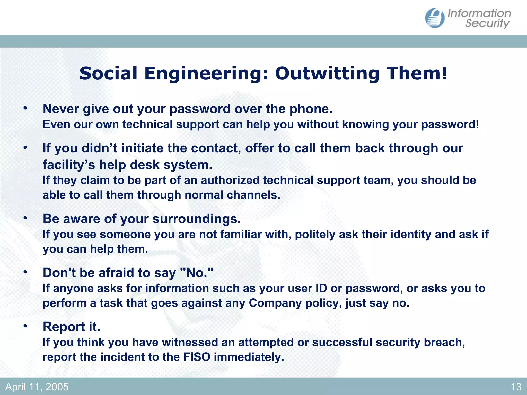 New Hire Information Security Awareness | PPT