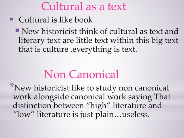 New historicism | PPTX | Books and Literature