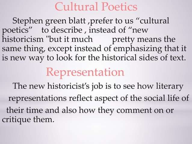 New historicism | PPTX | Books and Literature