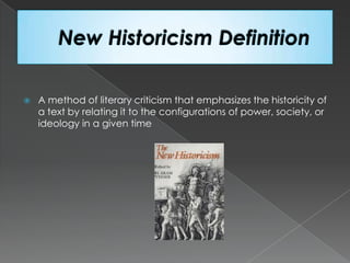 New historicism | PPTX