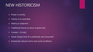 New historicism | PPTX | Books and Literature