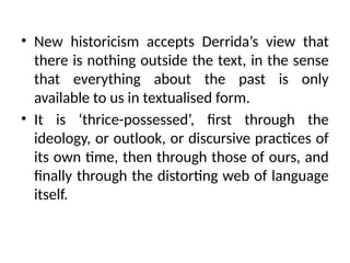 New Historicism Criticism and theory.ppt