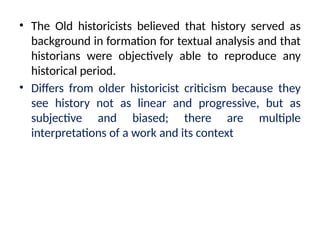 New Historicism Criticism and theory.ppt