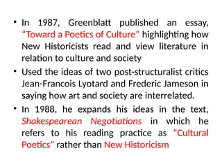 New Historicism Criticism and theory.ppt